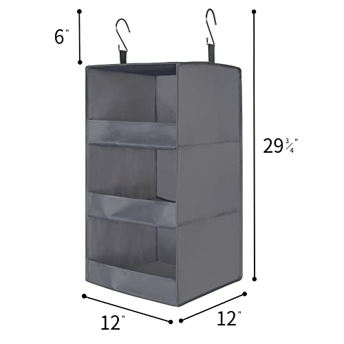 GRANNY SAYS Bundle of 2-Pack Hanging Shelves for Organizing & 1-Pack Hanging Closet Organizer