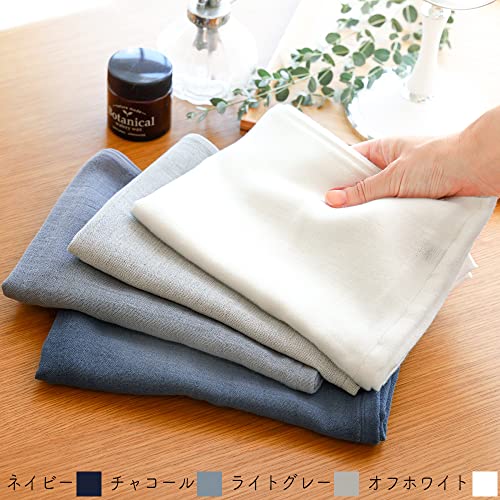 MukoTowel Double Gauze, Hand Towel, Senshu Towel, Thin, Made in Japan, Quick Dry, Set of 3 Towels, Light Gray