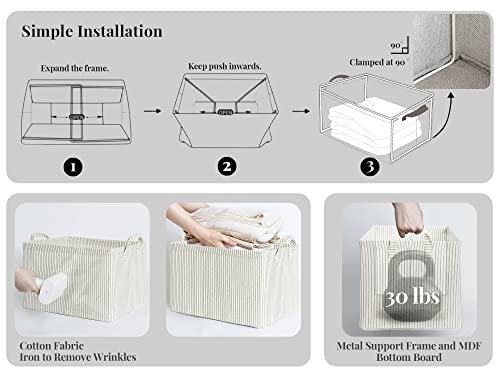 StorageWorks Two 3-Shelf Separable Closet Hanging Shelves with 2-Pack Storage Bins