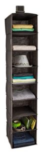 closetmaid 31454 8-shelf hanging closet organizer, gray