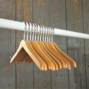 NAHANCO MINI612 6" Mini Wooden Hangers for Dolls Clothes, Pet Apparel or Accessories, Natural (Pack of 12)