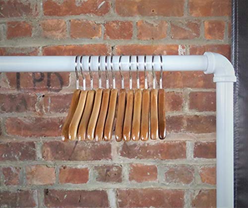 NAHANCO MINI812 8" Mini Wooden Hangers for Dolls Clothes, Pet Apparel or Accessories, Natural (Pack of 12)