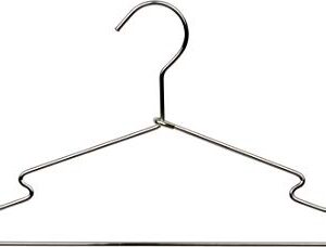 The Great American Hanger Company The American Company Slim Suit Notches, Box of 100 Thin and Strong Chrome Dress Shirt and Pants Metal Top Hanger