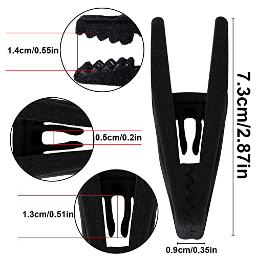 Velvet Hangers Clips,IEKEODI 18Pack Black Pants Hangers Velvet Clips,Strong Finger Clips Perfect for Thin Velvet Hangers