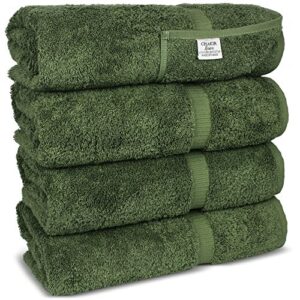 Chakir Turkish Linens Turkish Cotton Luxury Hotel & Spa Bath Towel, Bath Towel - Set of 4, Moss