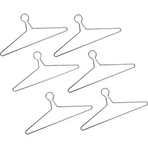 anti-theft closed loop coat hangers, heavy duty chrome, 6/pk