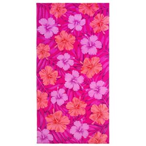 Kaufman - Colorful, Soft, Absorbent 30"X60" Hibiscus Fiber Reactive Beach Towel with ENDHEM - 4 PC Pack - 1427-4PK