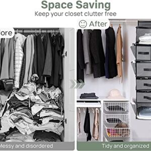 Haning Closet Organizer - Declutter Your Dresser & Wardrobe with This Sturdy, Multi-Compartment Storage Solution - Keep Your Clothes Fresh & Accessible