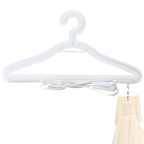 Neon Light Coat Clothing Hanger - USB Powered Clothes Hanger Stand,Convenient to Use with Switch, Practical Clothes Organizer Hanger, Romantic Decoration for Bedroom, Shop, Home Germplasm