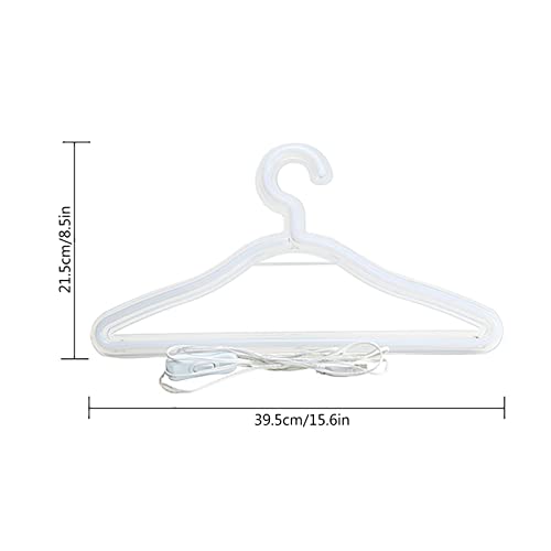 Neon Light Coat Clothing Hanger - USB Powered Clothes Hanger Stand,Convenient to Use with Switch, Practical Clothes Organizer Hanger, Romantic Decoration for Bedroom, Shop, Home Germplasm