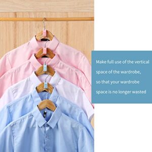 JIAYIWU Hanger Hooks Connector 100Pcs, Thicken, Load 20 Pounds, Used in Closet Hangers Space Saving and Organizer Closets(Pink, Blue, Brown and White)