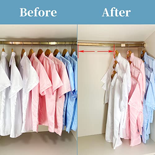 JIAYIWU Hanger Hooks Connector 100Pcs, Thicken, Load 20 Pounds, Used in Closet Hangers Space Saving and Organizer Closets(Pink, Blue, Brown and White)