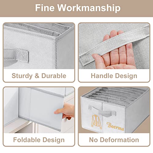 Wanglaism Wardrobe Clothes Organizer for Folded Clothes,Pants, Storage Container Closet Organizers and Storage (2 Pack)