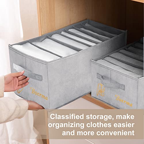 Wanglaism Wardrobe Clothes Organizer for Folded Clothes,Pants, Storage Container Closet Organizers and Storage (2 Pack)