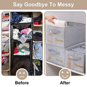 Wanglaism Wardrobe Clothes Organizer for Folded Clothes,Pants, Storage Container Closet Organizers and Storage (2 Pack)