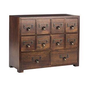 primo supply traditional solid wood small chinese medicine cabinet l vintage and retro look with great storage apothecary drawer herbal dresser l great for modern gear | wide - no assembly required