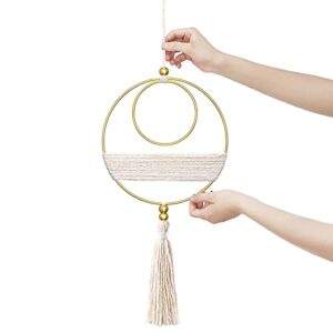 Mkono Macrame Wall Hanging Decor and Organizer Boho Hanging Shelf for Bathroom, Bedroom, Living Room