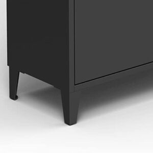 Lin-Utrend Shoe Cabinet with Adjustable Shelves Freestanding Shoe Storage Cabinet with 3 Flip Drawers Bucket,Shoe Cabinet for Entryway, Shoe Organizer Cabinet for Entryway Hallway Bedroom (Black)