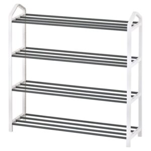 4 tier heavy duty metal shoe rack stand shelf shelving hallway,bedroom,bathroom,living room organizer holder storage for 12 pairs shoes