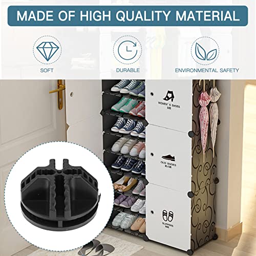 Veemoon 20 pcs Panel Unit Clo Clip Bookshelf DIY Shelves Cube Metal Snap Shelving for- Locker Abs Connector Mesh Modular Organizers, Connectors Black Organizer Clo, Wire Units Shelf