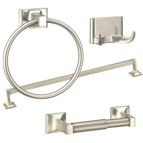 Randall Series 4-Piece Bath Accessories Set, Brushed Nickel