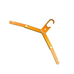 besportble folding clothes hanger aluminium alloy travel clothing hangers space saving coat hanger for camping travel hiking backpacking orange