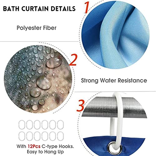 Byitre 4PCS Bling Eyelashes Shower Curtains with Rugs Bath Mat Toilet Lid Cover and 12 Hooks Waterproof Glittering Eyes Bathroom Shower Curtain Set, Fushia, 71' x 71'