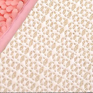 JAIJY Pink Heart Shaped Chenille Bath Mat Soft Absorbent Plush Microfiber Bathroom Rug Non-Slip Machine Washable Shaggy Mats Carpet for Shower, Bedroom, Bathtub, 16"x20"