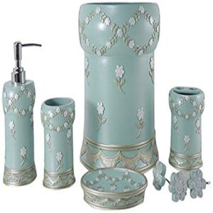 daniel's bath & byound aqua maya 5-piece-bathroom-accessory-set, 5 l