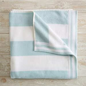 Great Bay Home Large Beach Towel Set of 4 - Soft Cabana Striped Beach Towels for Adults and Velour Pool Towels 100% Cotton - Lightweight Quick Dry Beach Towel Pack - Beach Towel for Travel