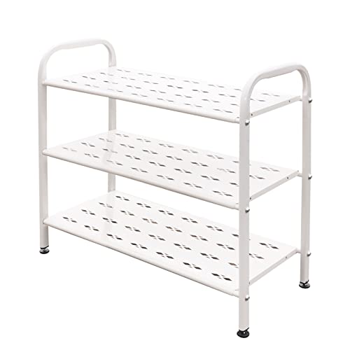 3 Tiers Metal Shoe Rack Shoe Shelf Storage Organizer, Show Storage Rack, Garage Shelving, Vertical Shoe Stand Stackable Boot, Small Free-Standing Shoe Racks for Entryway, Hallway, Living Room, Closet