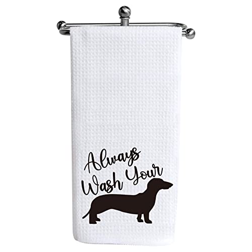 Always Wash Your Funny Bathroom Wash Towel, Naughty Kitchen Decor Bathroom Towel for Boyfriend Husband Humorous Birthday Christmas Hand Towel Gift