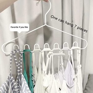 LXYY Wave Pattern Stackable Hanger, Sturdy Plastic Clothes Hangers Organizer Storage, Multifunctional Non Slip Magic Hanger 8 Slots Space Saving for Slings, Scarf, Shirts, Belts (White,10PCS)