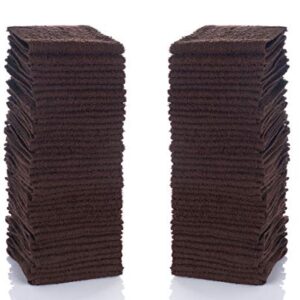 Simpli-Magic 79221 Brown Cotton Washcloths, 12"x12", 24 Count