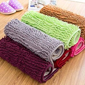 TOPCHANCES Chenille Bathroom Rugs ,Non Slip Extra Soft Plush Bath Mat Absorbent Shaggy Bathroom Rug for Tub, Shower and Bath Room Floor Mats, 23.5" X 35.5"