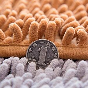 TOPCHANCES Chenille Bathroom Rugs ,Non Slip Extra Soft Plush Bath Mat Absorbent Shaggy Bathroom Rug for Tub, Shower and Bath Room Floor Mats, 23.5" X 35.5"