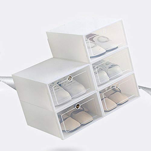 TFCFL Shoe Organizer for Closet ， Stackable Shoe Storage, Shoe Rack for Entryway ， Clear Plastic Shoe Boxes，20pcs Shoe Box Plastic Stackable Shoe Storage Organizer Clear Drawer Case