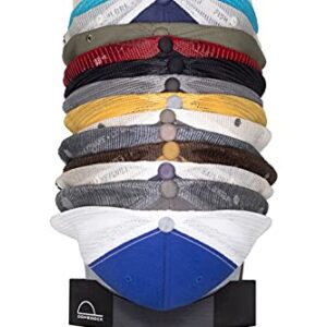 Dome Dock The ORIGINAL American, patented, Wall Mount Hat Rack 20 Ball Cap Storage. Compact Hat Organization System. Made and Shipped in USA. (Single, Black)