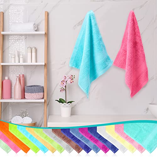 Tudomro 52 Pack Wash Cloths 13" x 13" Face Washcloths Bulk, Cotton Face Towel Multipurpose Facecloths Multicolor Wash Rags Small Bath Towel for Bathrooms Guestroom Hotel Spa Home and Travel