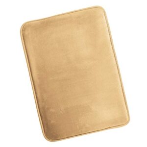 clara clark bathroom rugs, ultra soft plush bath mat for bathroom, non-slip, velvet memory foam bath rugs, 17 x 24, solid camel gold