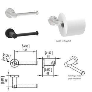 SAFETY+BEAUTY Bathroom Harware Accessories Set, Stainless Steel Constructed, Rust-Proof for Lifetime Use (Brushed Nickel, 4 Piece Kit)