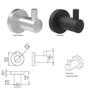 SAFETY+BEAUTY Bathroom Harware Accessories Set, Stainless Steel Constructed, Rust-Proof for Lifetime Use (Brushed Nickel, 4 Piece Kit)