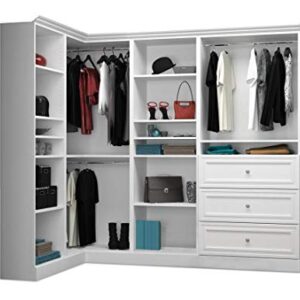 Bestar Versatile Walk-in Closet Organizer, White