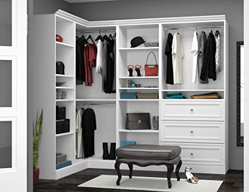 Bestar Versatile Walk-in Closet Organizer, White