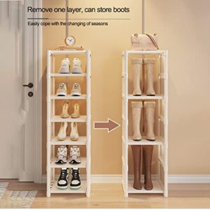 GILKES Shoe Rack Shoe Storage Organizer, 5 Tiers Shoe Rack for Closet Narrow, Plastic Shoe Rack Storage Organizer for Entryway, Space Saving Shoe Stand Cabinet for Bedroom Cloakroom Hallway