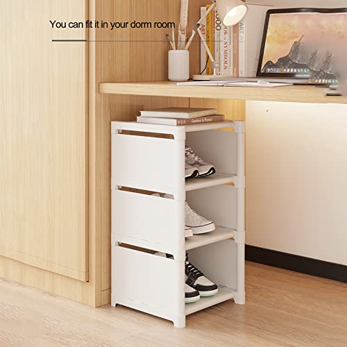 GILKES Shoe Rack Shoe Storage Organizer, 5 Tiers Shoe Rack for Closet Narrow, Plastic Shoe Rack Storage Organizer for Entryway, Space Saving Shoe Stand Cabinet for Bedroom Cloakroom Hallway