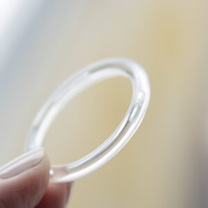 NAHANCO CIR100 Acrylic Scarf Rings, Small, Clear (Pack of 100)