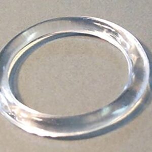 NAHANCO CIR100 Acrylic Scarf Rings, Small, Clear (Pack of 100)