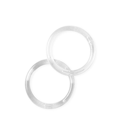 NAHANCO CIR100 Acrylic Scarf Rings, Small, Clear (Pack of 100)