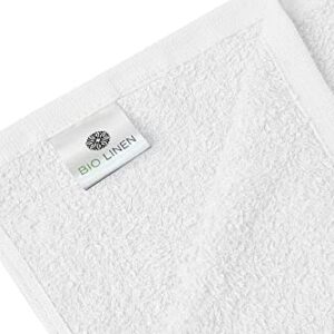 Cotton Bath Towels Set White 24" x 48" Pack of 6 Ultra Soft 100% Cotton Bath Towel White Highly Absorbent Daily Usage Bath Towel Ideal for Pool Home Gym Spa Hotel